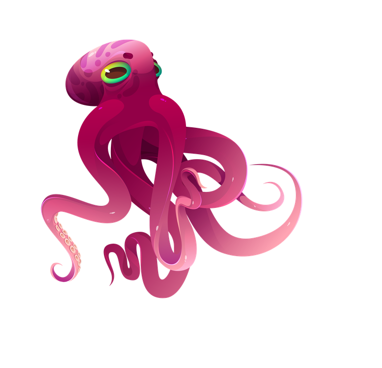 free octopus cute color octopuses sea an... | Magipik Free Vector