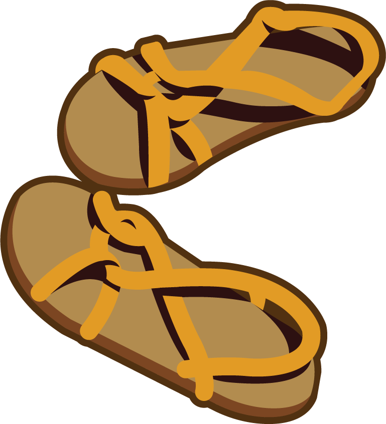 free old roman sandals ancient greek ico... | Magipik Free Vector