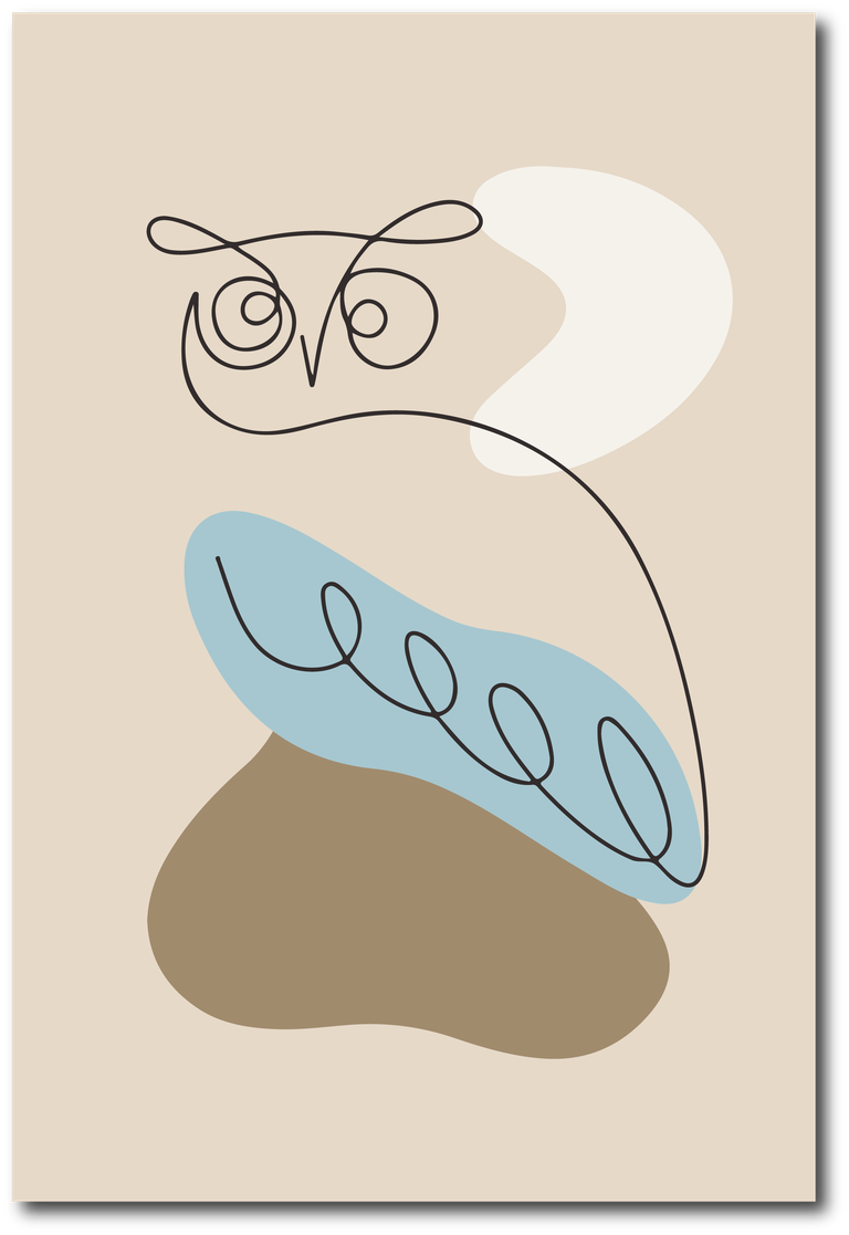 free owl one line drawing minimalism style of vector 292218