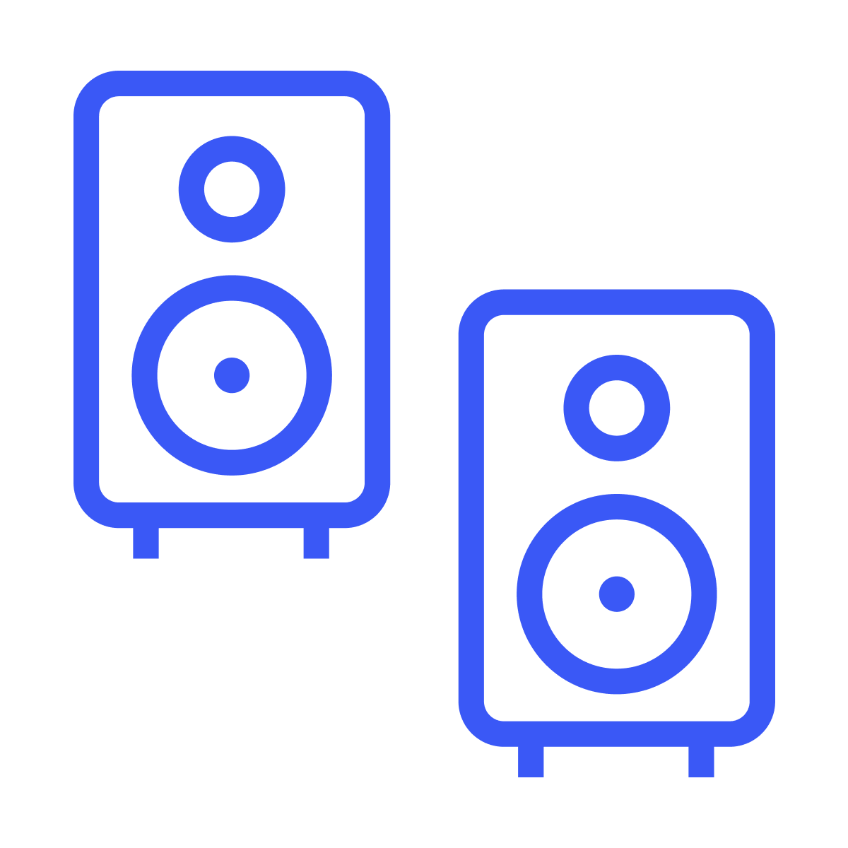 free simple outline speakers icon for audio vector 804972