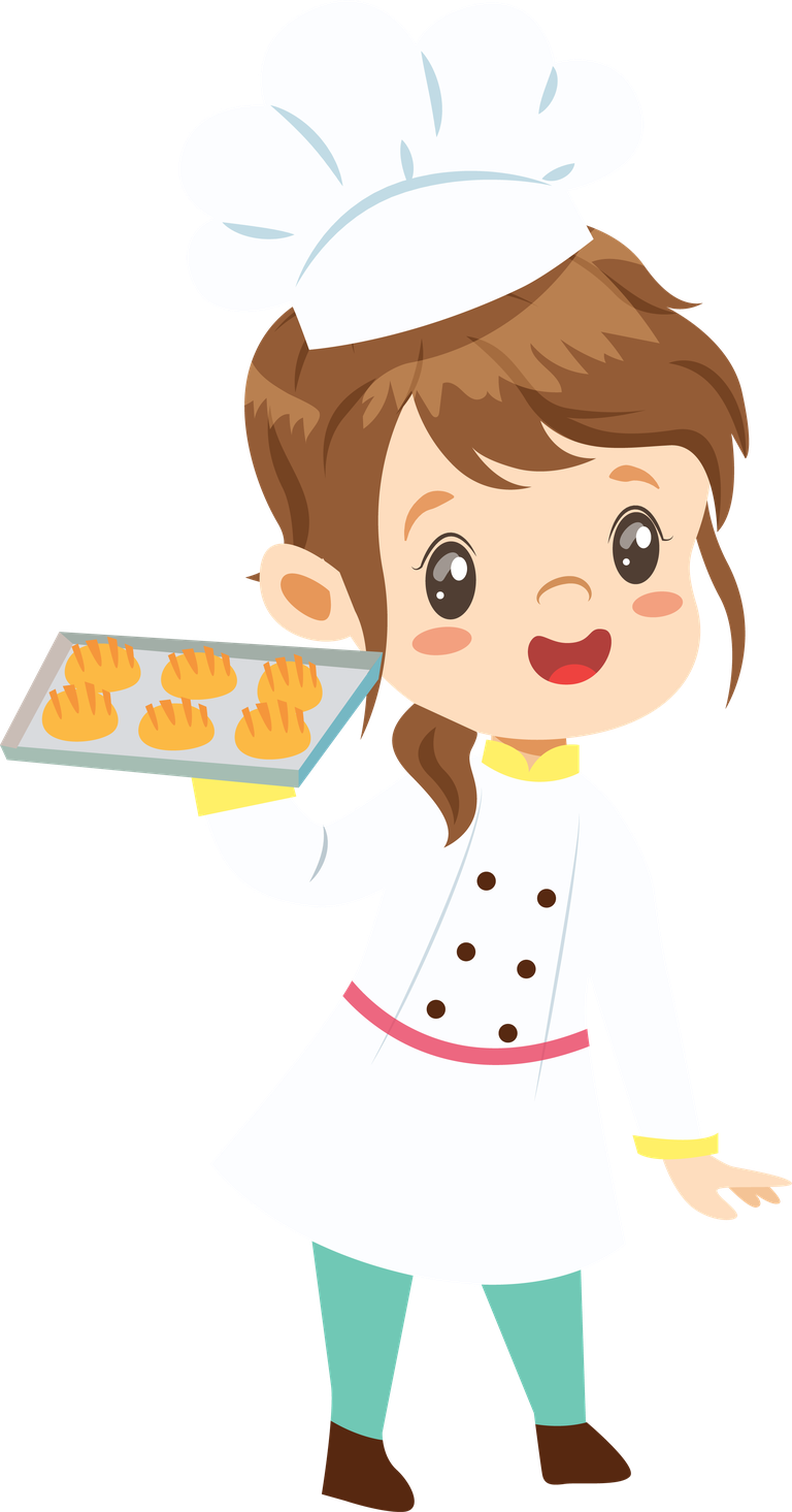 free pastry chef kid cook icons cute car... | Magipik Free Vector