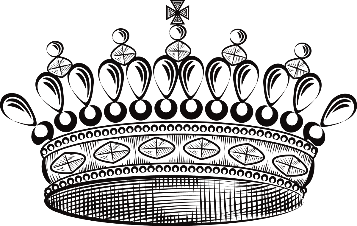 free pencil drawing crown hand drawn fil... | Magipik Free Vector