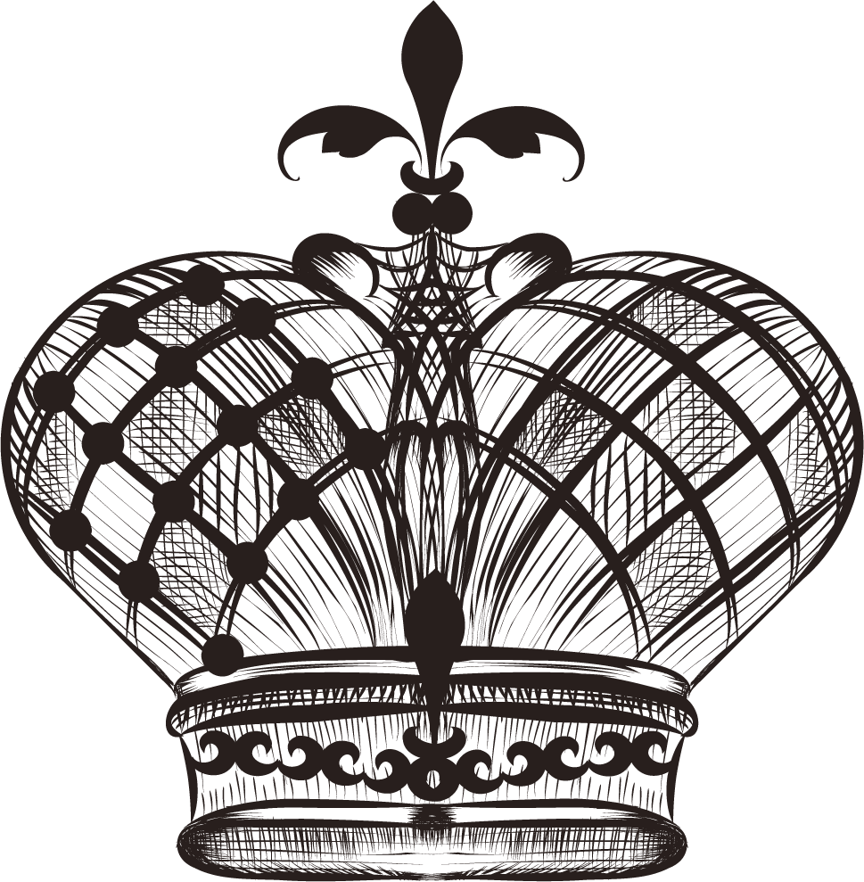 free pencil drawing crown hand drawn filigree vector 908787