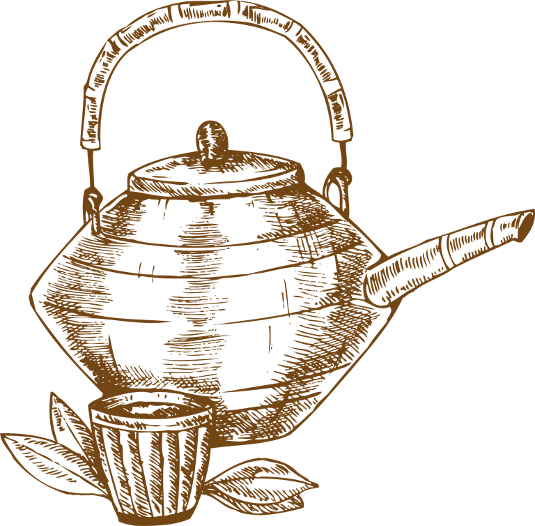 free pencil drawing teapot asian elements vector 526358