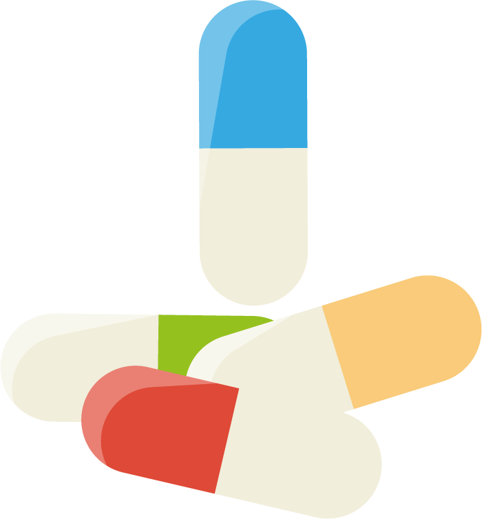 pill digestive system icons set for heal... | Magipik Free Vector