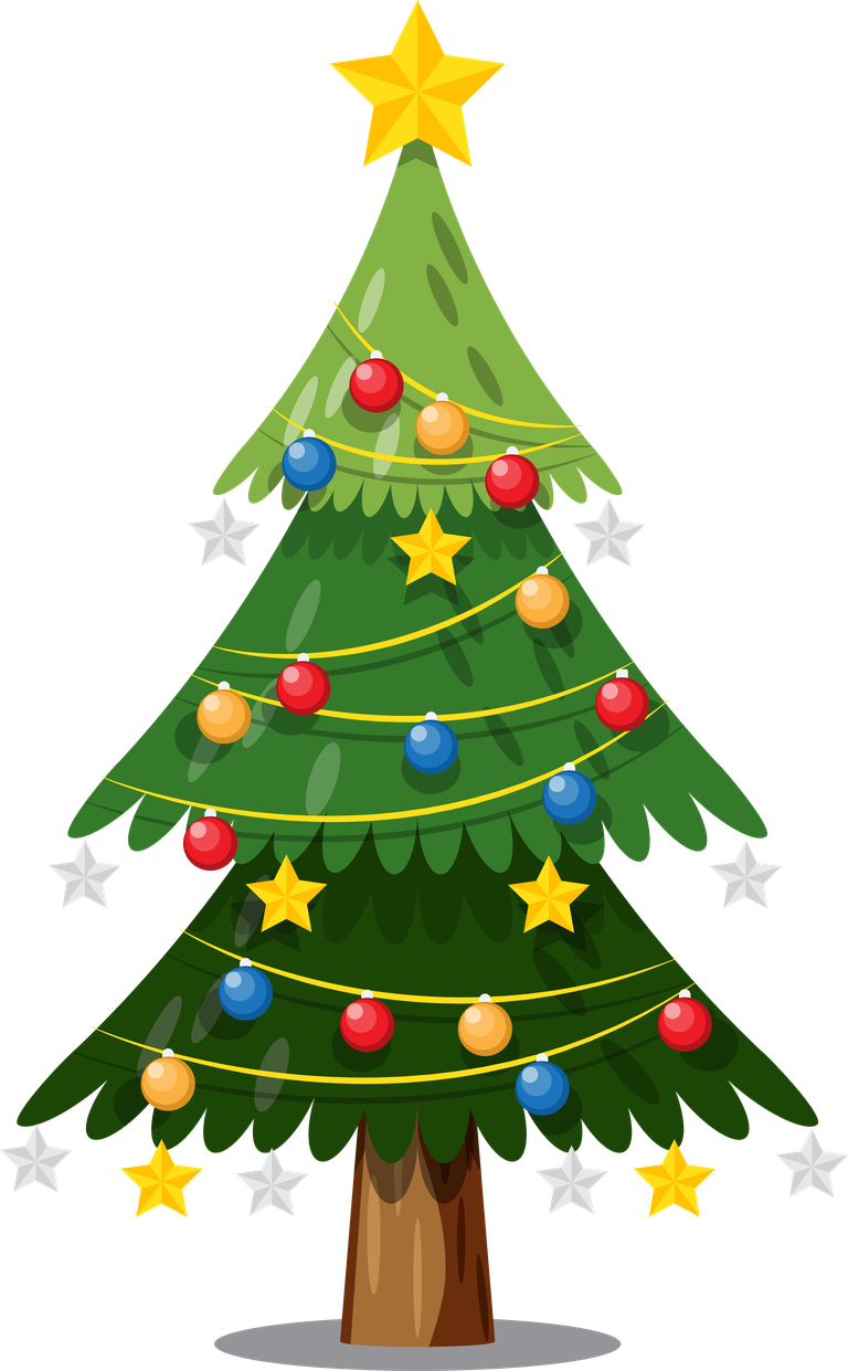 free pine tree christmas tree isolated w... | Magipik Free Vector