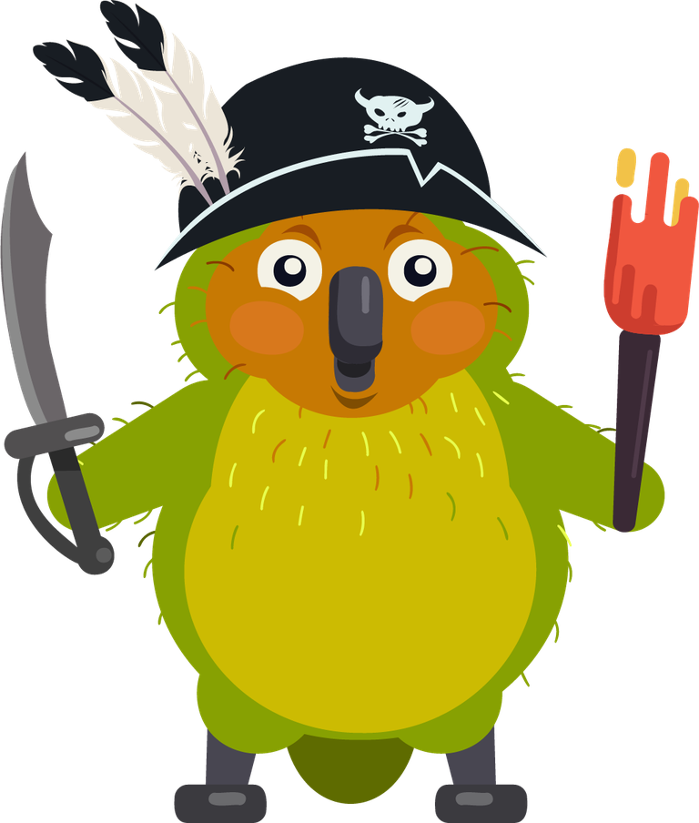 free pirate parrot parrots icons cute vector 875408