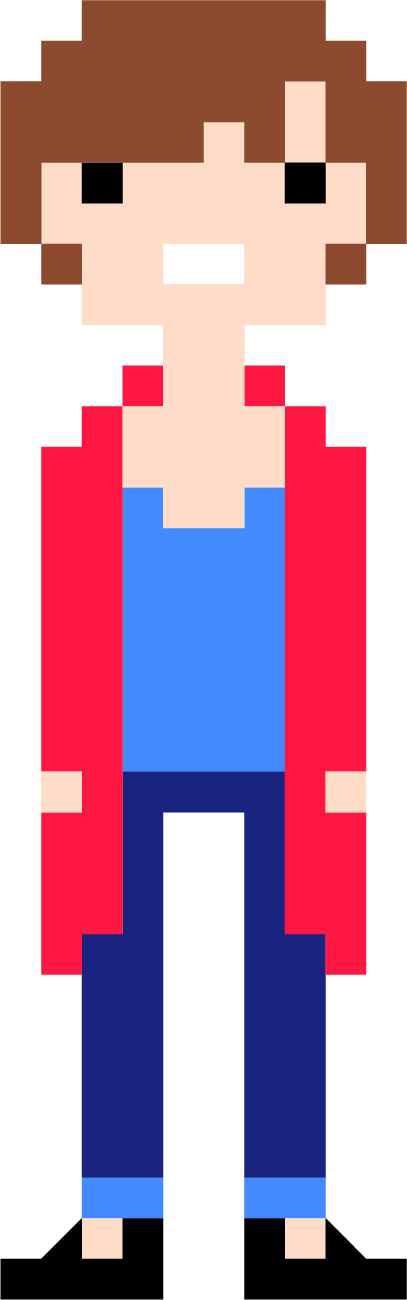 free pixel art casual dressed male and female vector 800911