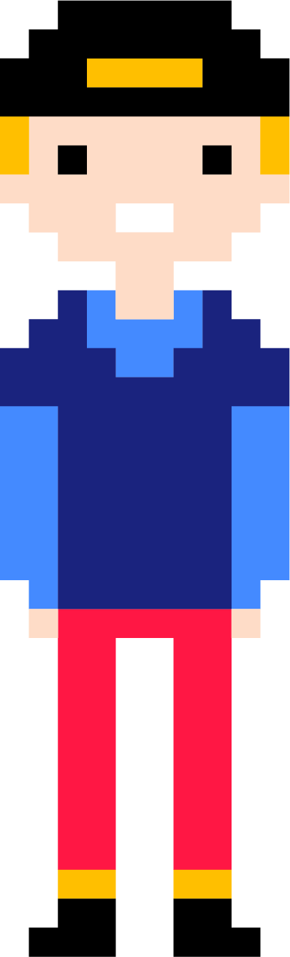 free pixel art casual dressed male and f... | Magipik Free Vector