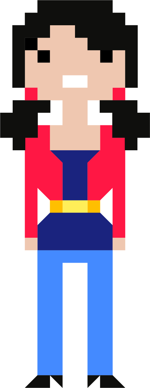 free pixel art casual dressed male and f... | Magipik Free Vector