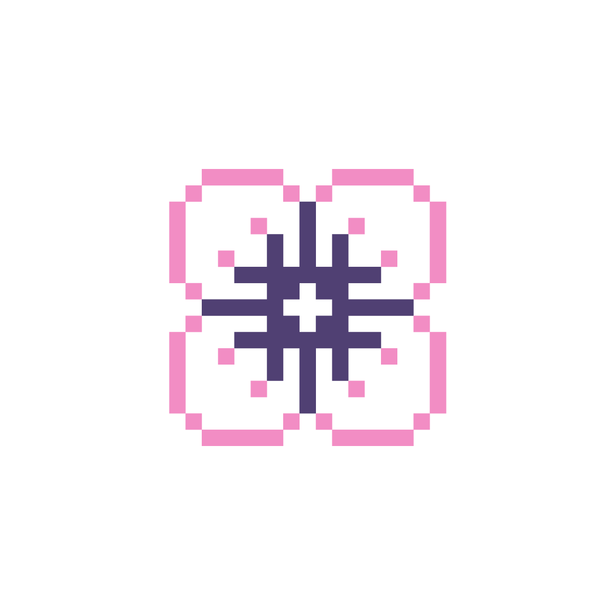 pixel art flower icon elegant retro design