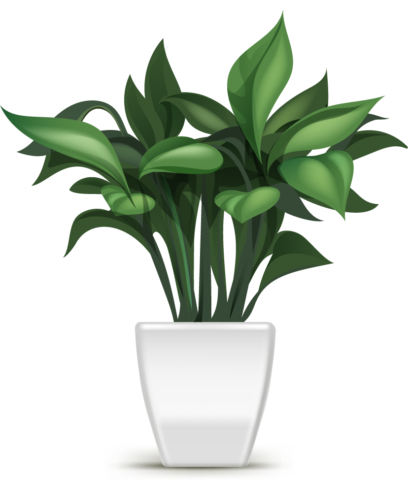 free plant pots medical black metal opti... | Magipik Free Vector