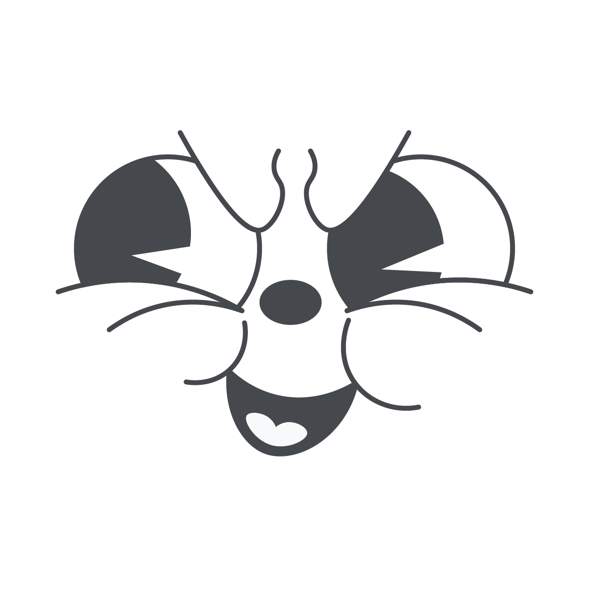 playful cartoon face icon illustration vector