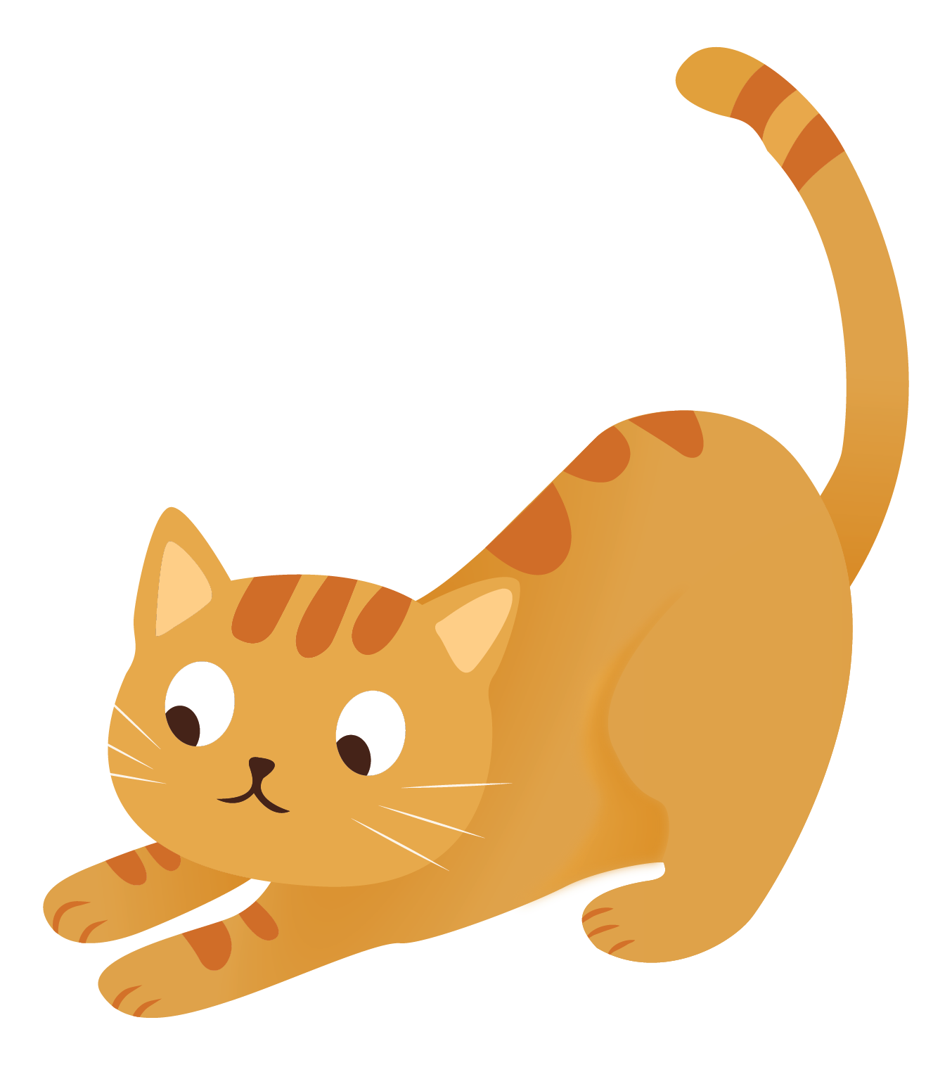 playful cat cartoon illustration for kid... | Magipik Free Vector