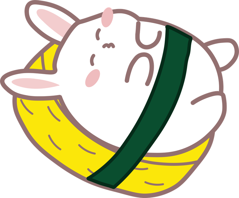 free playful cute chibi sushi rabbits wasabi vector 503236