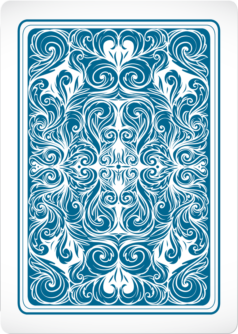 poker cards with front back ornate design for classic gameplay or ...