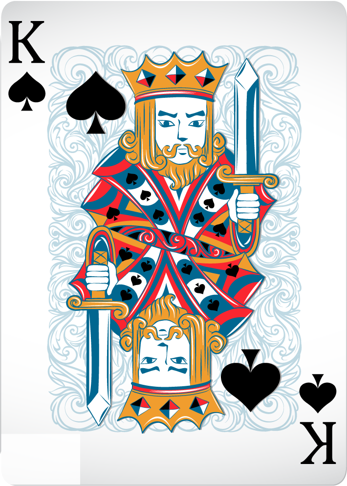 poker cards with front back featuring a ... | Magipik Free Vector