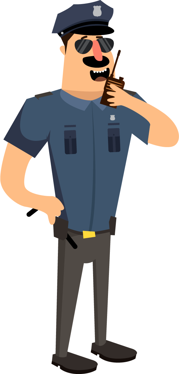 free police icons collection various ges... | Magipik Free Vector