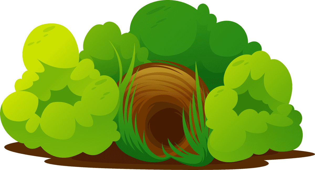 free rabbit cave set pets domestic anima... | Magipik Free Vector