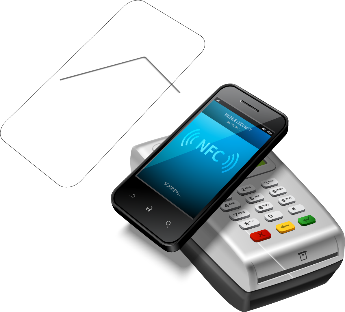 free realistic payment set with cheque w... | Magipik Free Vector