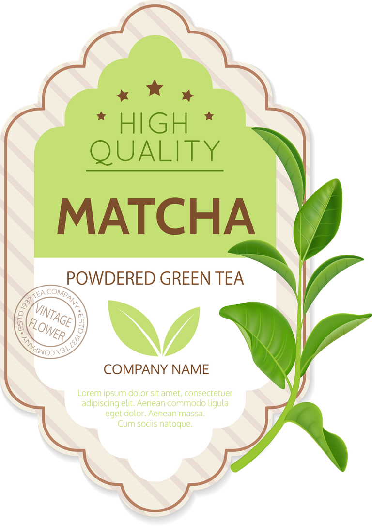 free realistic tea leaves labels vector 932958