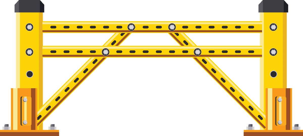 free road barrier set detailed illustration vector 588536