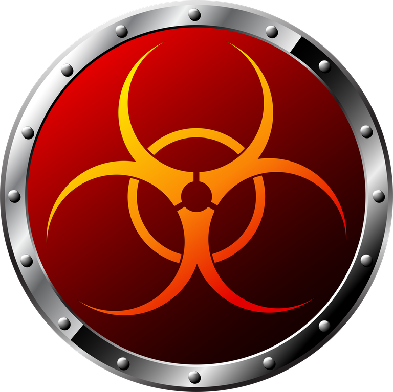 round radiation warning graphics with a ... | Magipik Free Vector