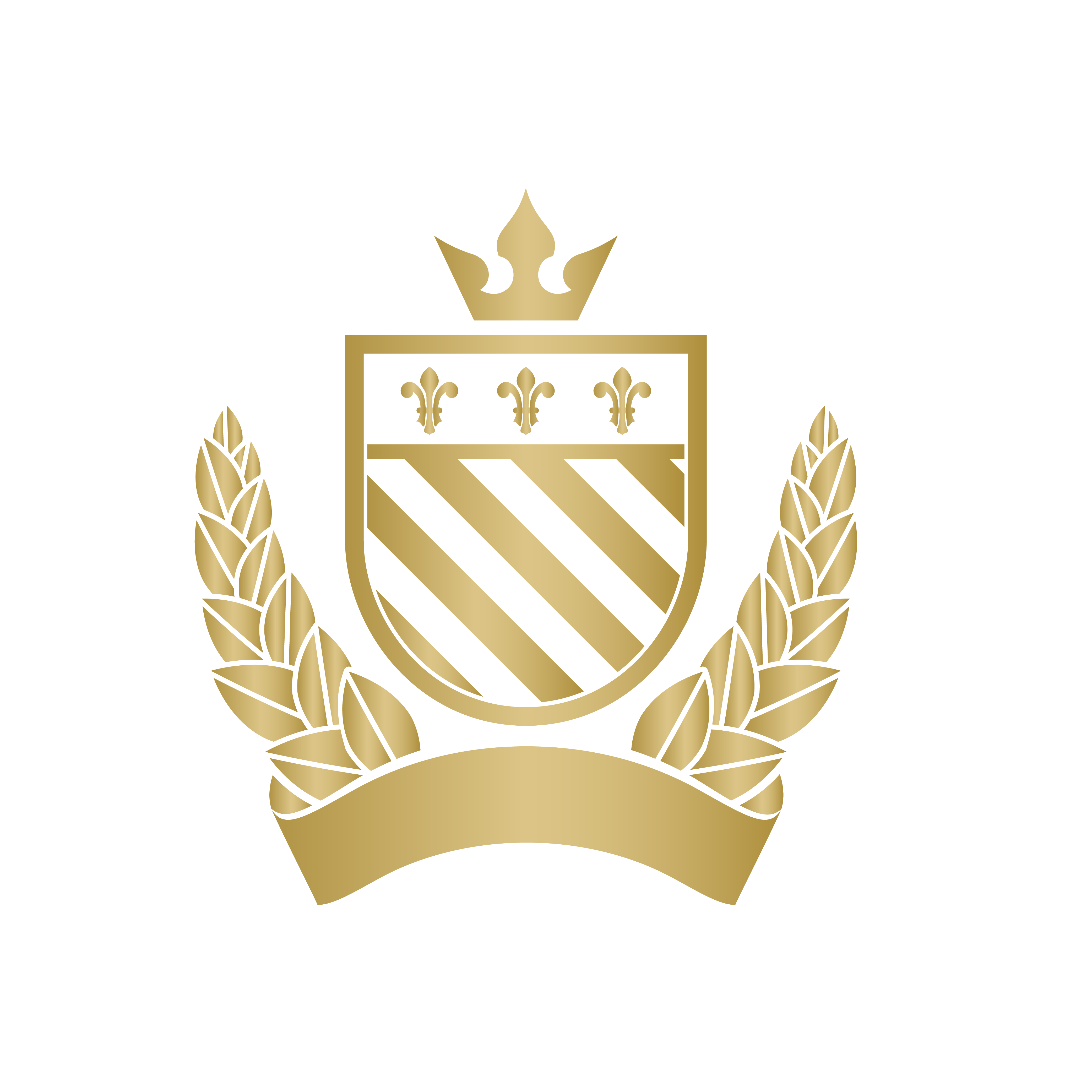 free royal emblem with lion, laurel wrea... | Magipik Free Vector