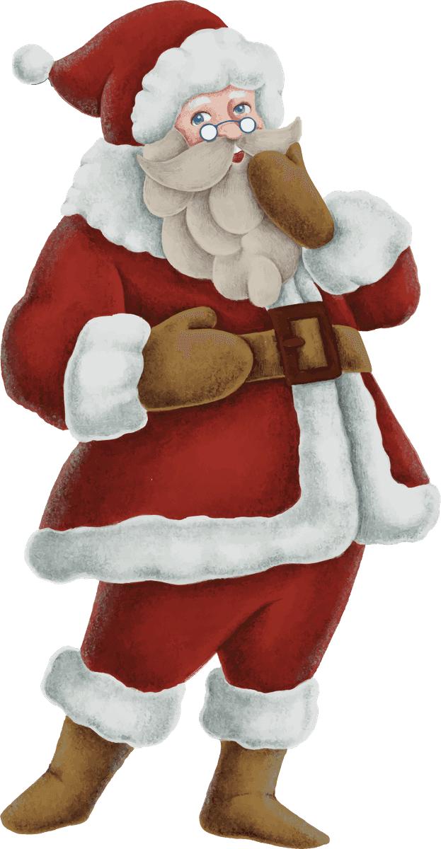 free santa claus merry christmas hand drawn vector 953122