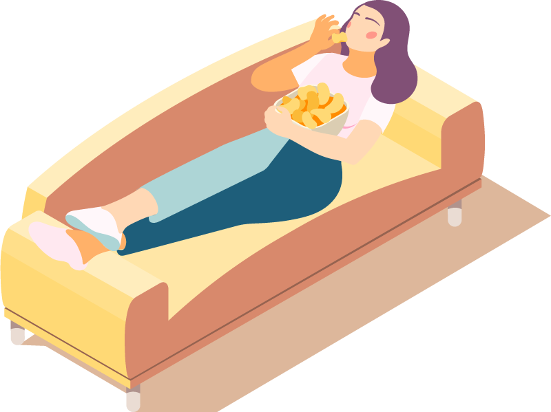 free set isolated sedentary lifestyle vector 524383