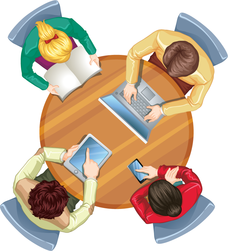 free people character top view on white vector 18182