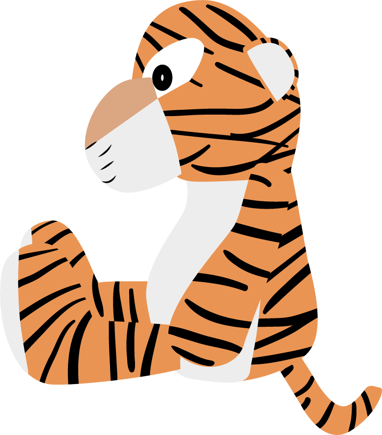 free tiger cartoons in different positions vector 858210