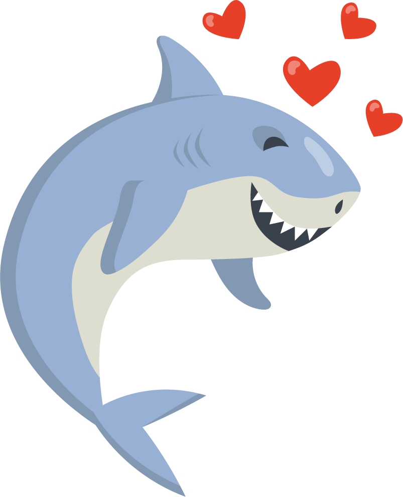 free shark cartoon shark different emotions vector 83927