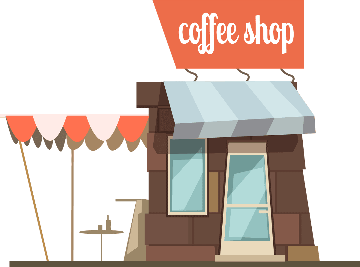free shop building cartoon with mini store vector 62575