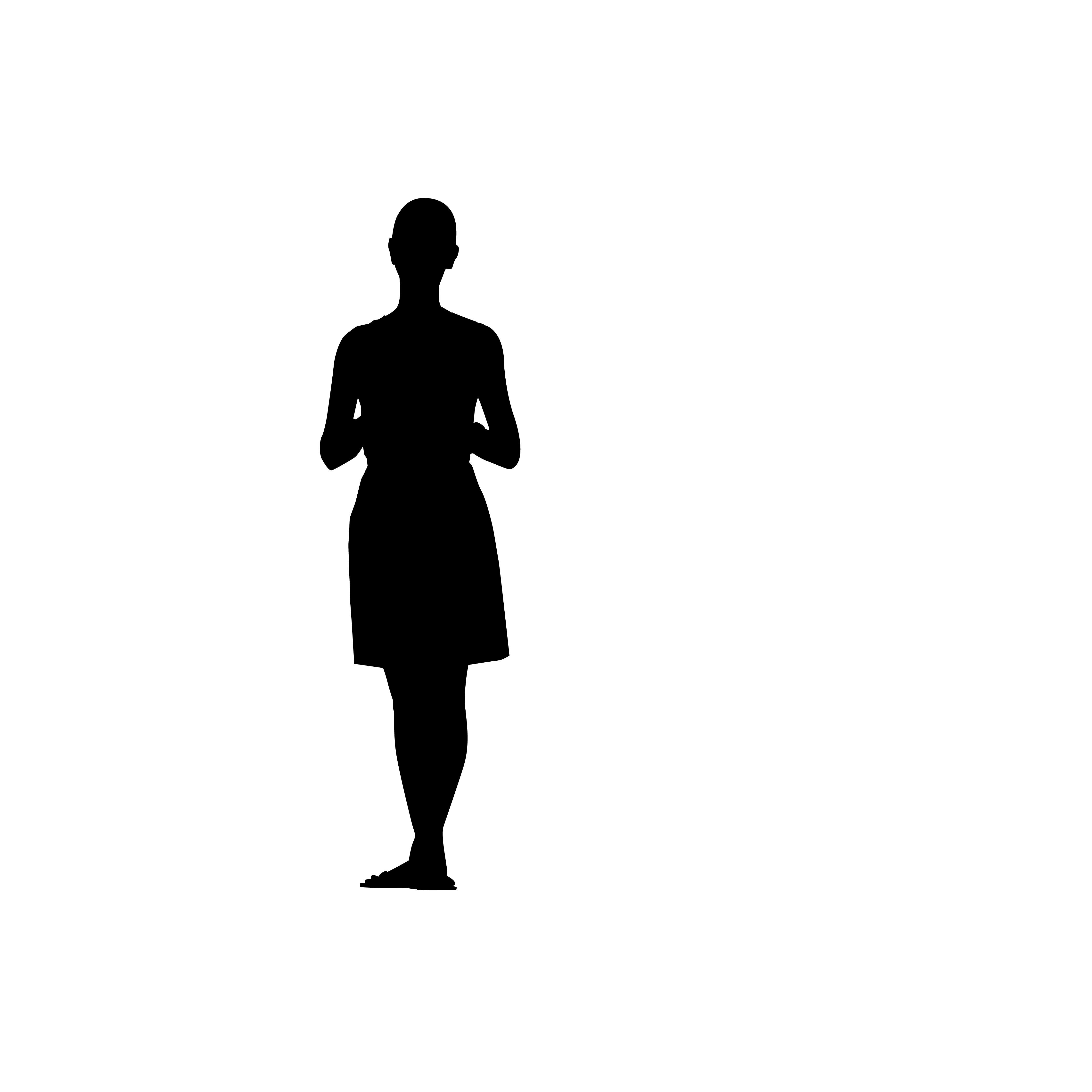 simple woman silhouette standing pose vector