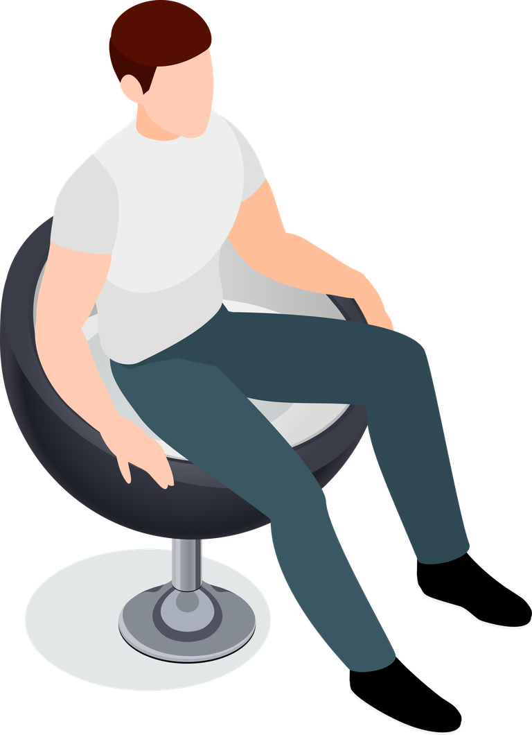 free isometric of difference sitting peo... | Magipik Free Vector