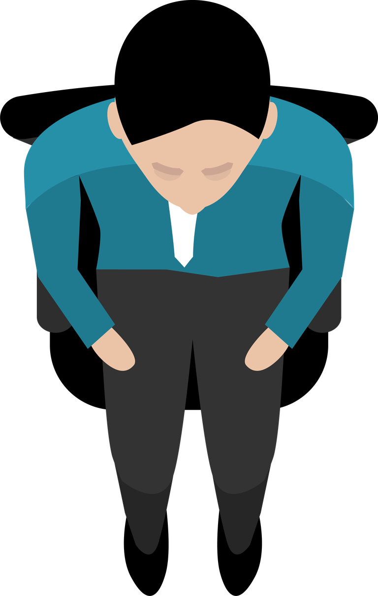 sitting people top view representing tho... | Magipik Free Vector