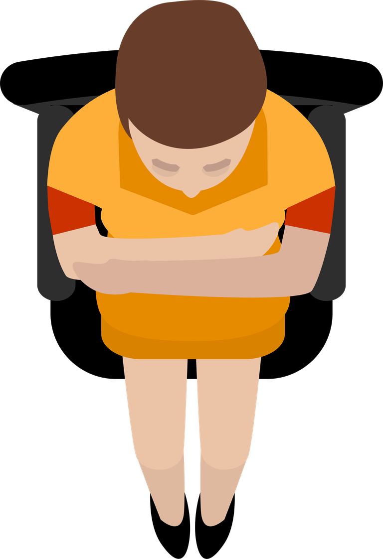free sitting people top view vector 206712