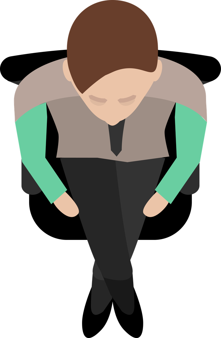 free sitting people top view vector 403366