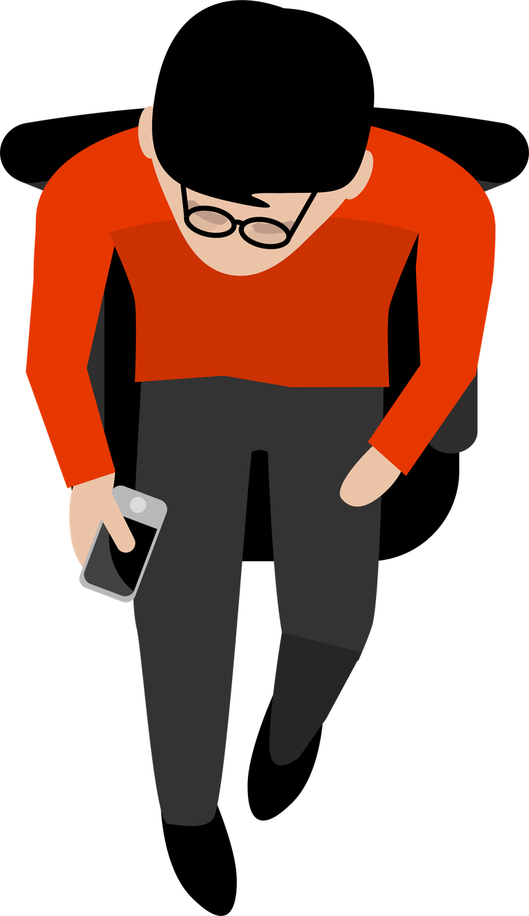 free sitting people top view vector 185673