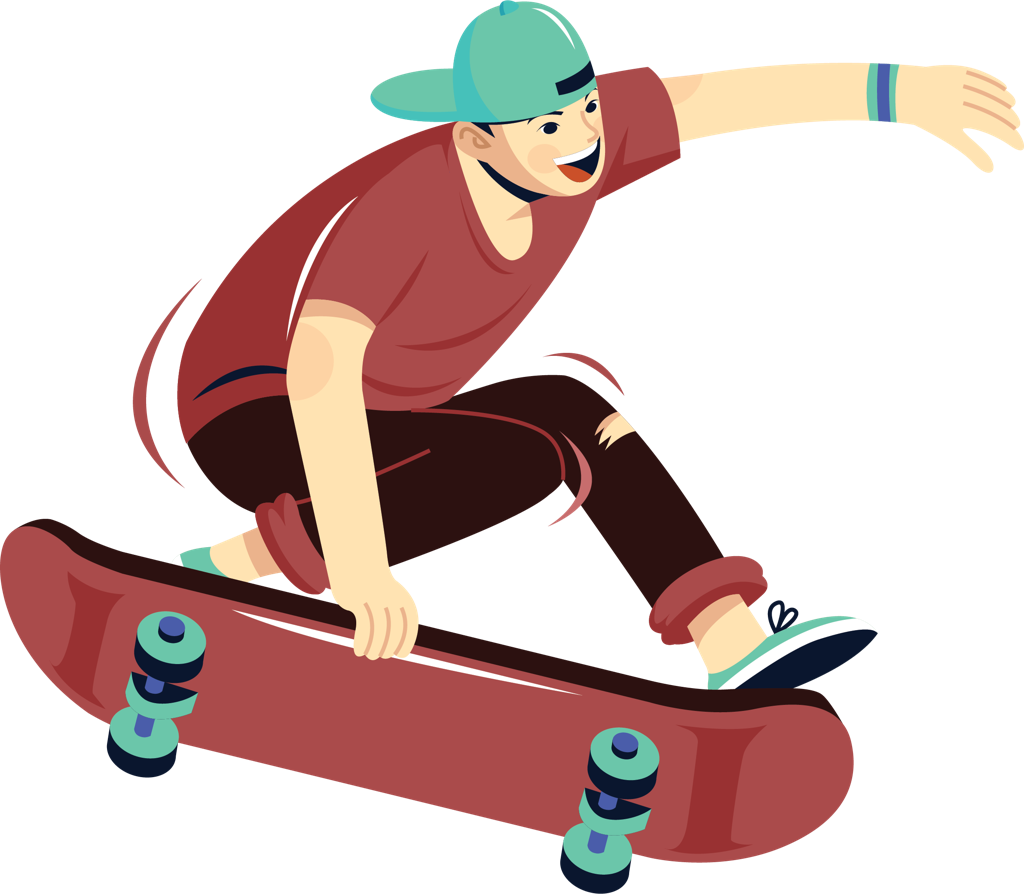free skater icons dynamic cartoon characters vector 293117