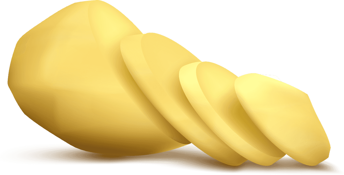 free sliced potatoes raw fried potato set vector 246541