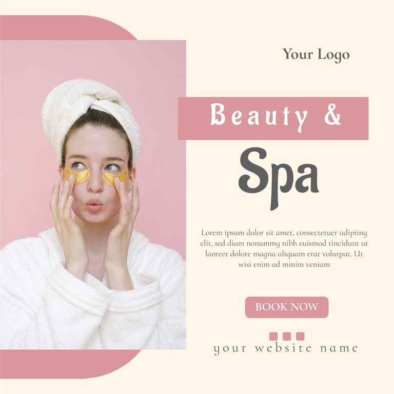 free spa ads social media instagram post vector 71803