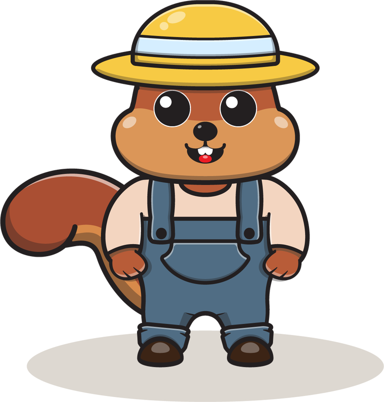free squirrel farming illustration of ve... | Magipik Free Vector