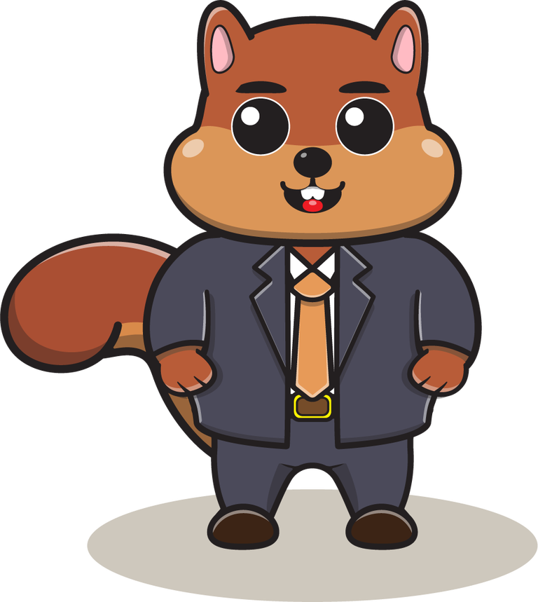 free squirrel office worker illustration of vector 664021
