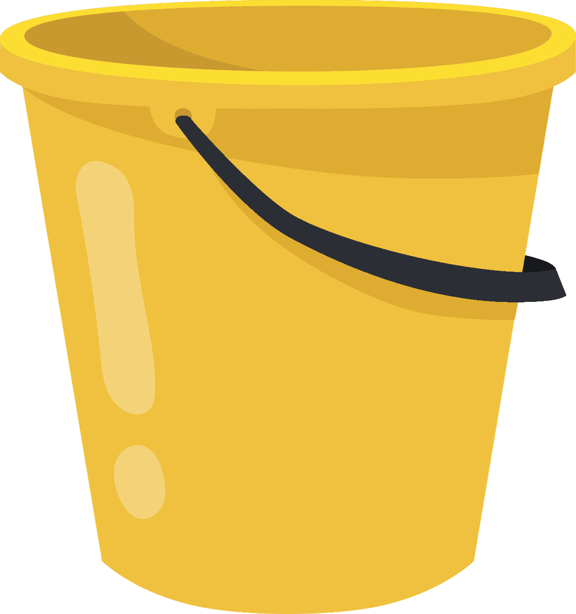 free steel plastic buckets flat illustration vector 386292