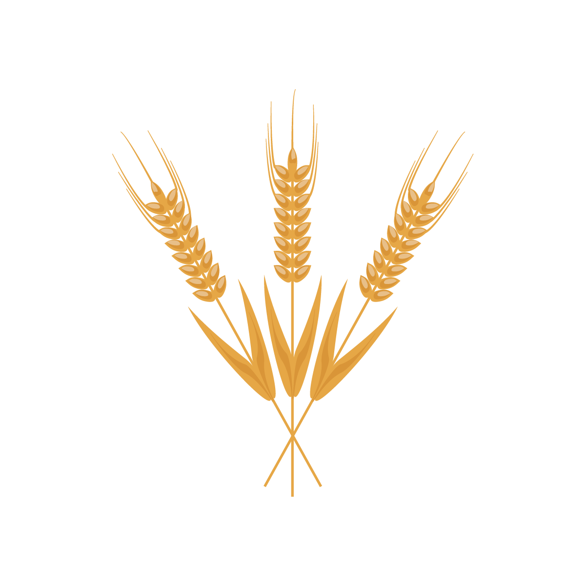 free stylized wheat illustrations with g... | Magipik Free Vector