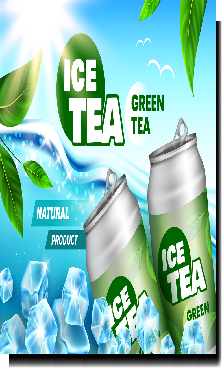 free Summer heat relief iced drink poster vector 416387