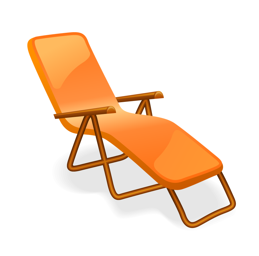 sun loungers lounge chair vector for relaxing by the pool or beachside ...