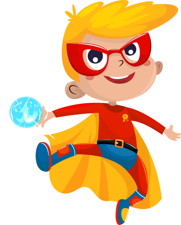 free super hero kid hero icons cute cartoon vector 385491